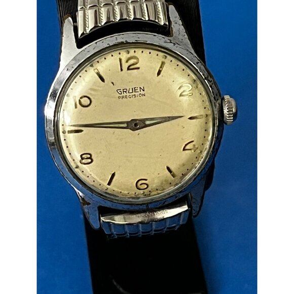 Gruen | Accessories | Vintage 95s Gruen Precision Automatic Watch Mens ...
